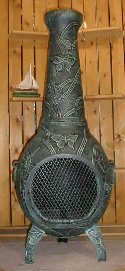 Butterfly Style Chiminea Outdoor Fireplace