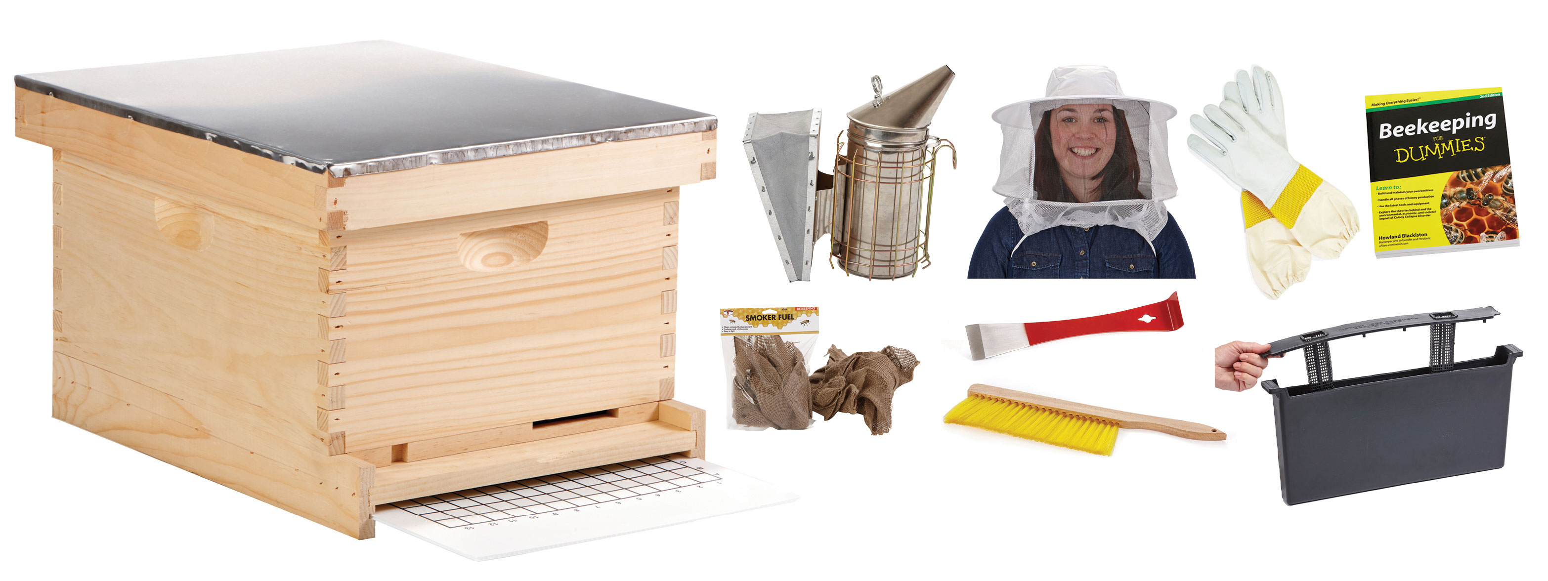 Backyard 10-Frame Beginner Bee Hive Complete Kit for Bee Keepers ...