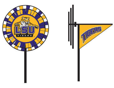 LSU Tigers Sports Garden Wind Spinners Spinners