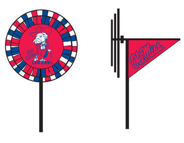 University of Mississippi Sports Garden Wind Spinners