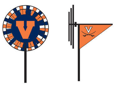 University Of Virginia Sports Garden Wind Spinners