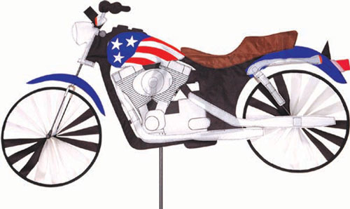 Motorcycle Patriotic Wind Spinner